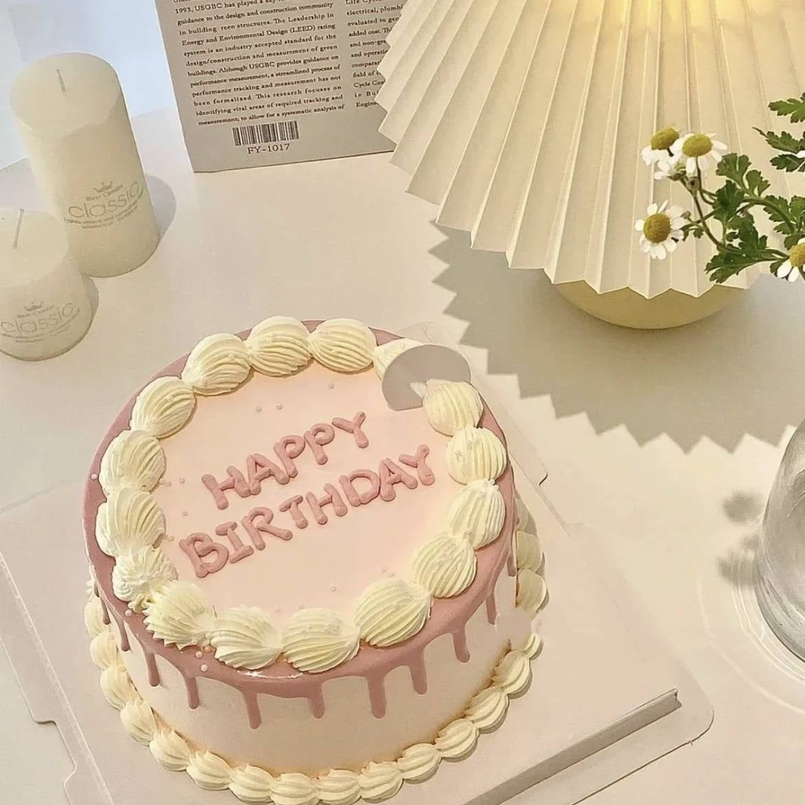 Happy Birthday Cake In Korean